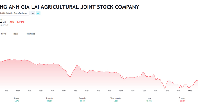 Giá tăng hơn 30% trong 1 tháng qua, HAGL muốn bán hơn 13 triệu cổ phiếu HNG để trả nợ BIDV ...
