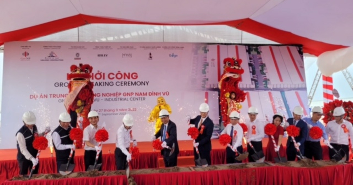 Hải Phòng khởi công dự án Trung tâm Công nghiệp GNP Nam Đình Vũ tổng ...